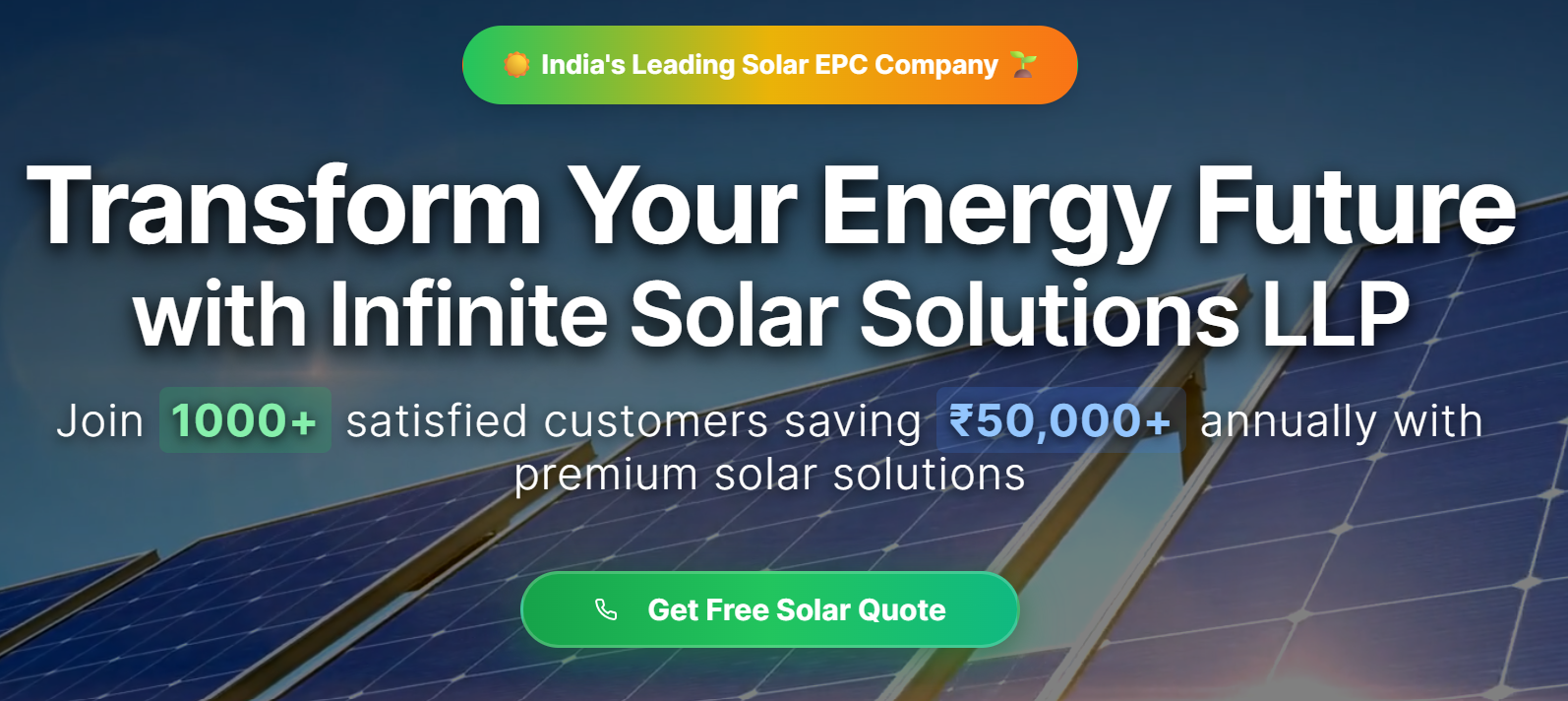 Infinite Solar Solutions LLP - India's Leading Solar EPC Company ...